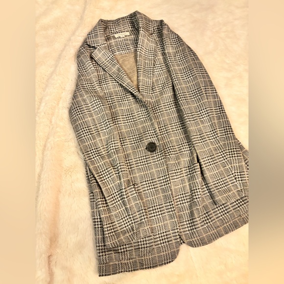 Max Studio | Jackets & Coats | Max Studio Black White Gingham Plaid ...